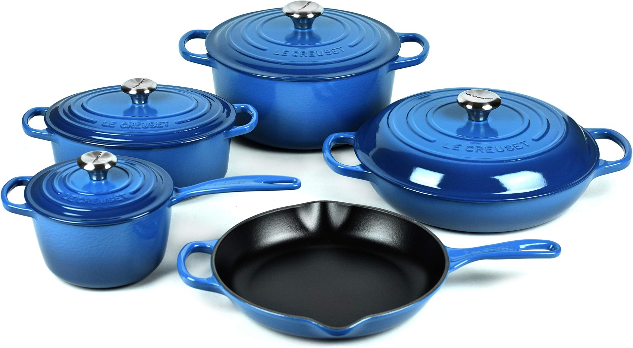Amazon.com: Le Creuset Enameled Cast Iron Signature Cookware Set, 5 pc ...