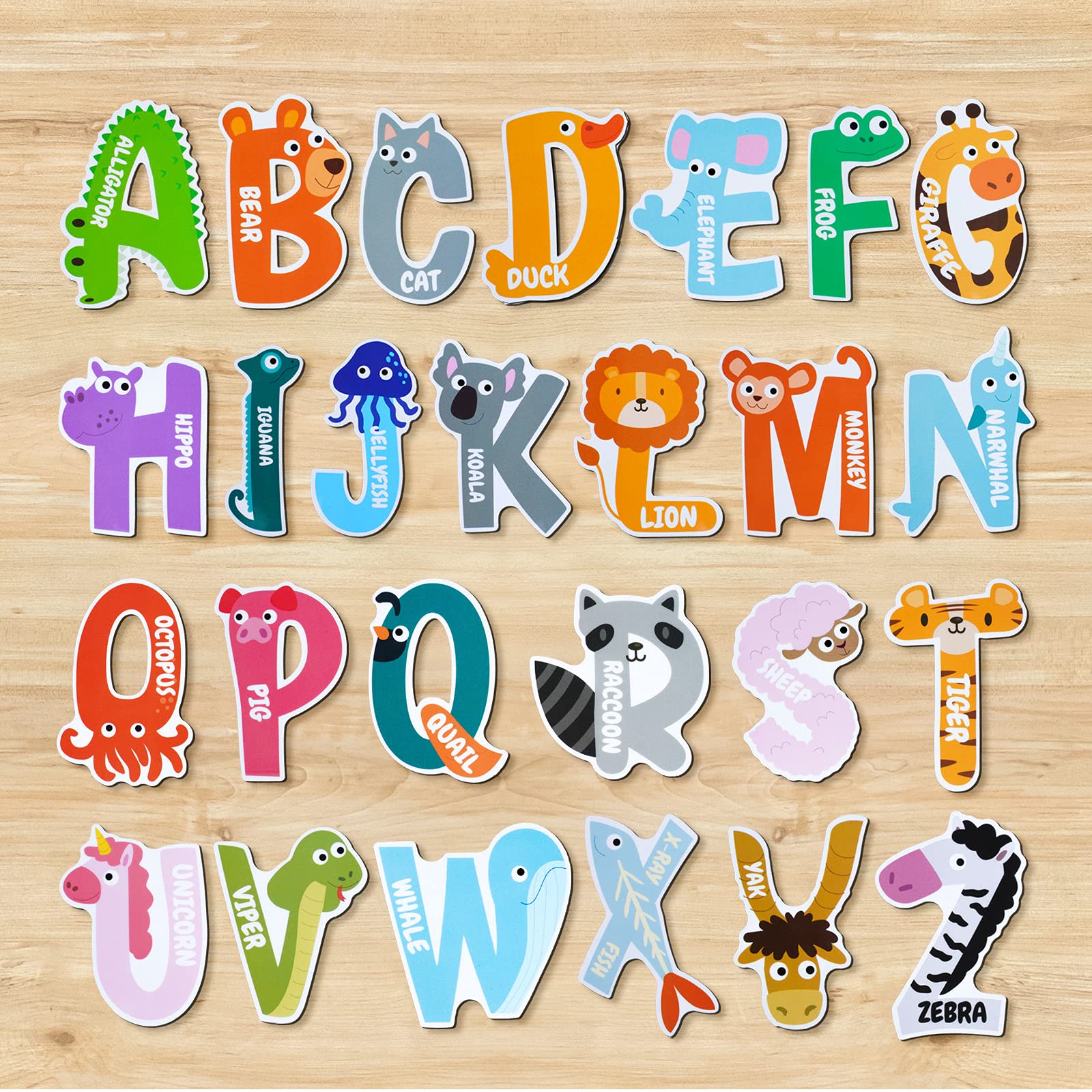 Buy Avamie Animal Alphabet Letters Magnets for Kids, Jumbo Animal ...