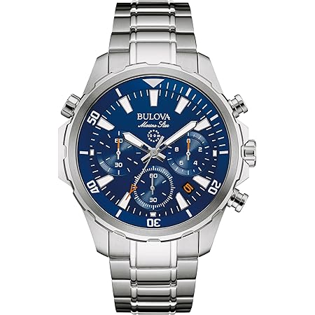 Bulova Men 's acero inoxidable de cuarzo vestido reloj (modelo: 96b256 ...