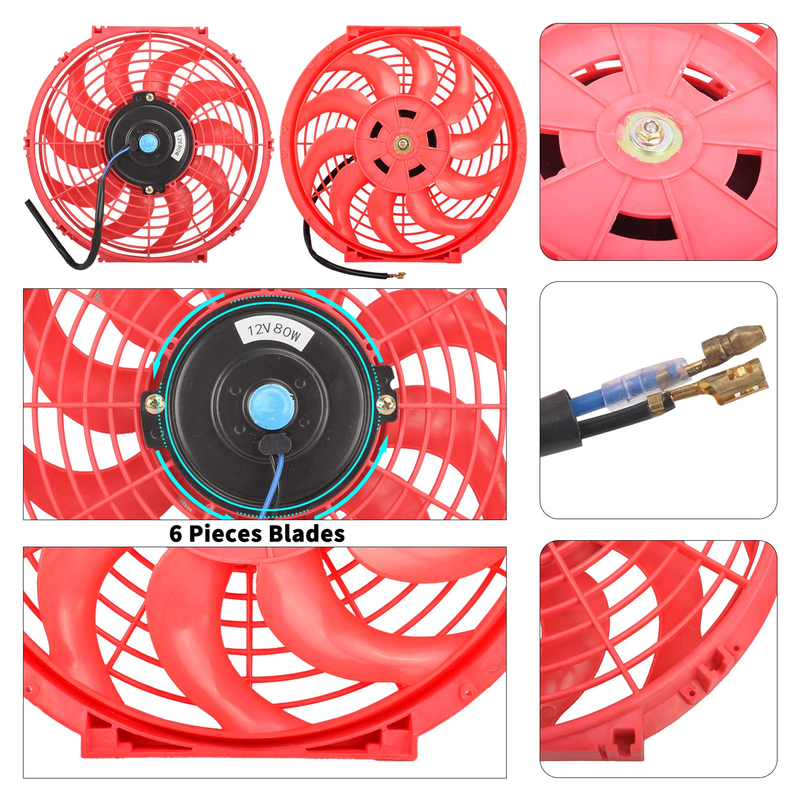 Snapklik.com : 12 Inch Universal Slim Fan Push Pull Electric Radiator ...