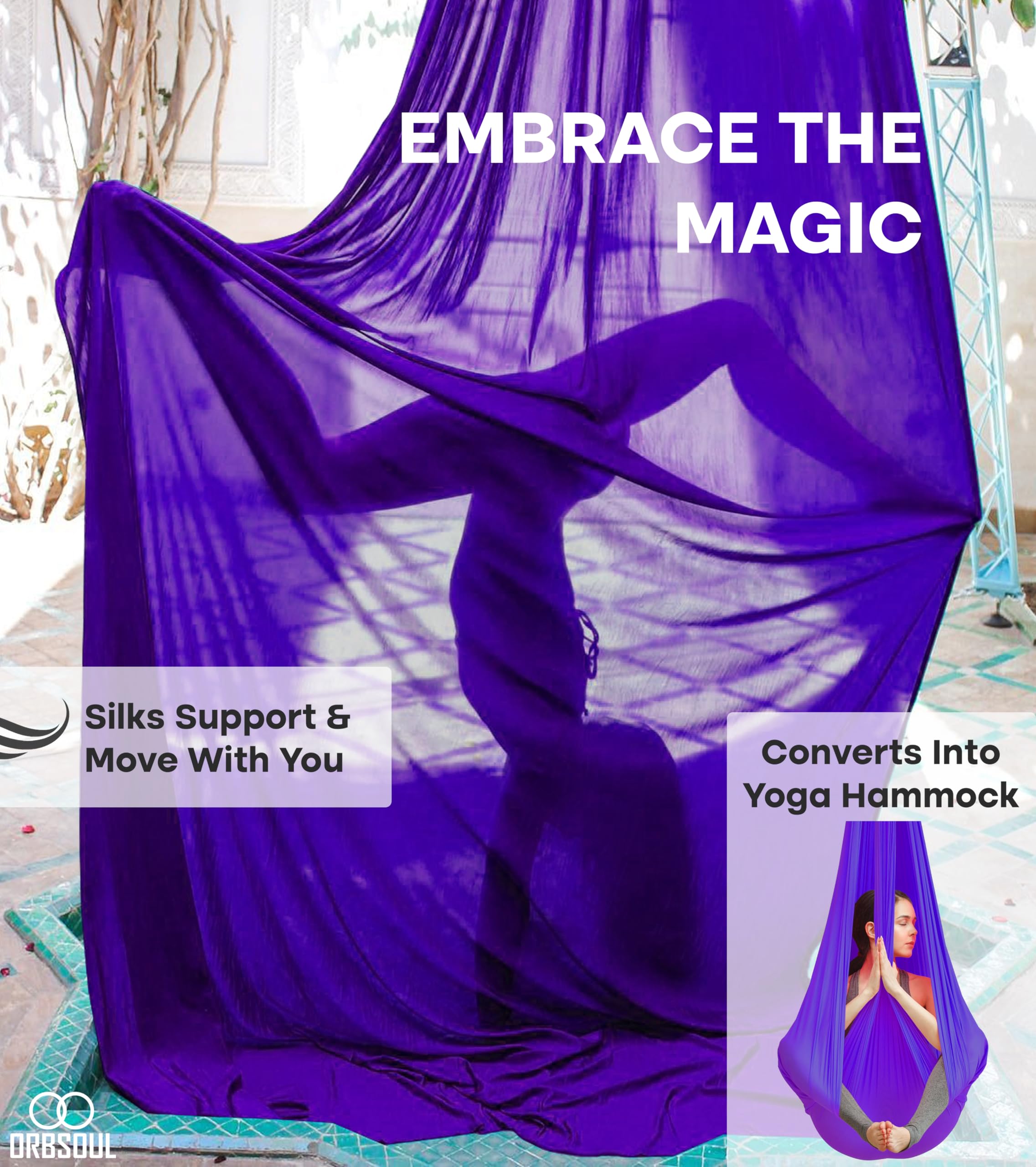 Snapklik.com : Orbsoul Aerial Silks + Yoga Hammock