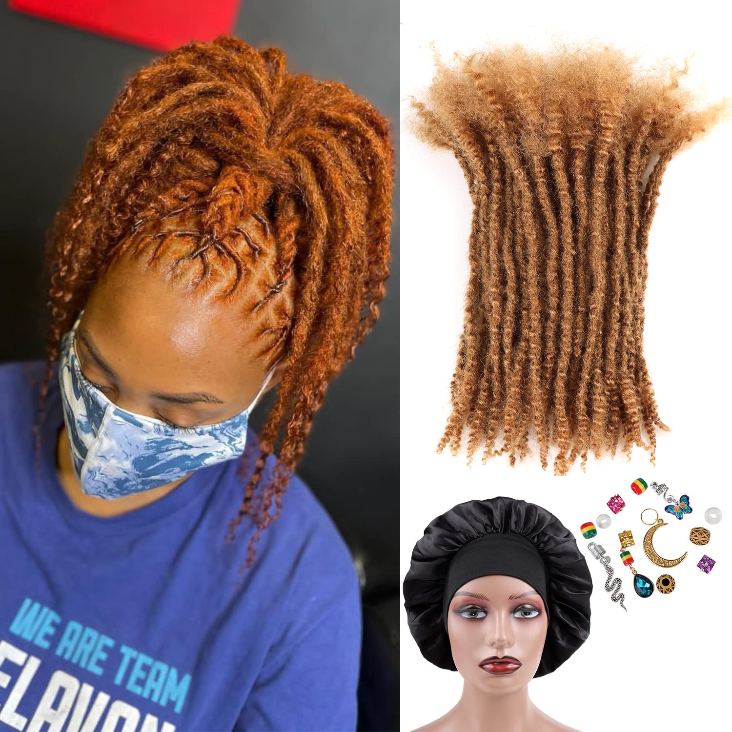 Amazon.com : Textured Locs 0.6cm Loc Extensions Human Hair #27 100% ...