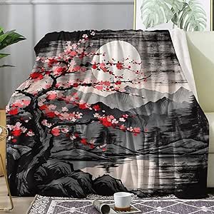 Amazon.com: zcwl Japanese Throw Blanket, Fleece Blanket for Couch Bed ...