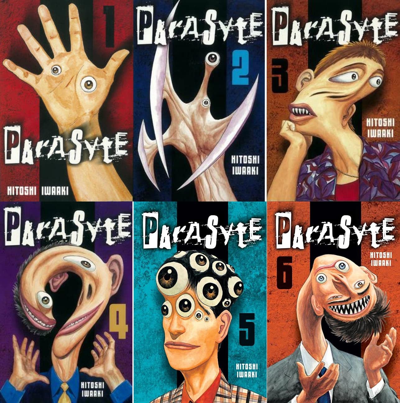 Parasyte 6 book Collection Vol 1-6 by Iwaaki Hitoshi : Iwaaki Hitoshi ...