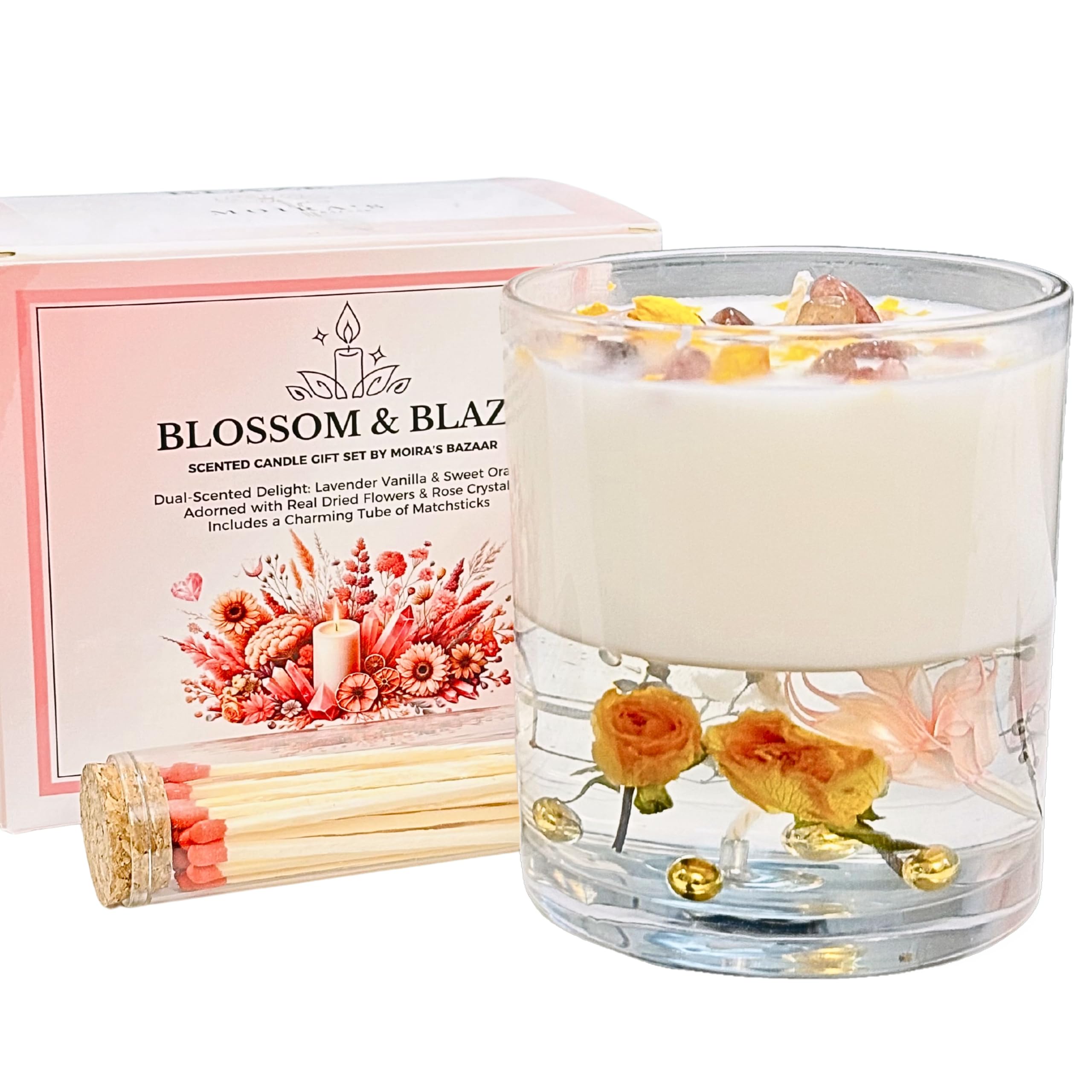 Amazon.com: Moira's Bazaar Dual Scented Candle for Women,50+ Hours Burn ...