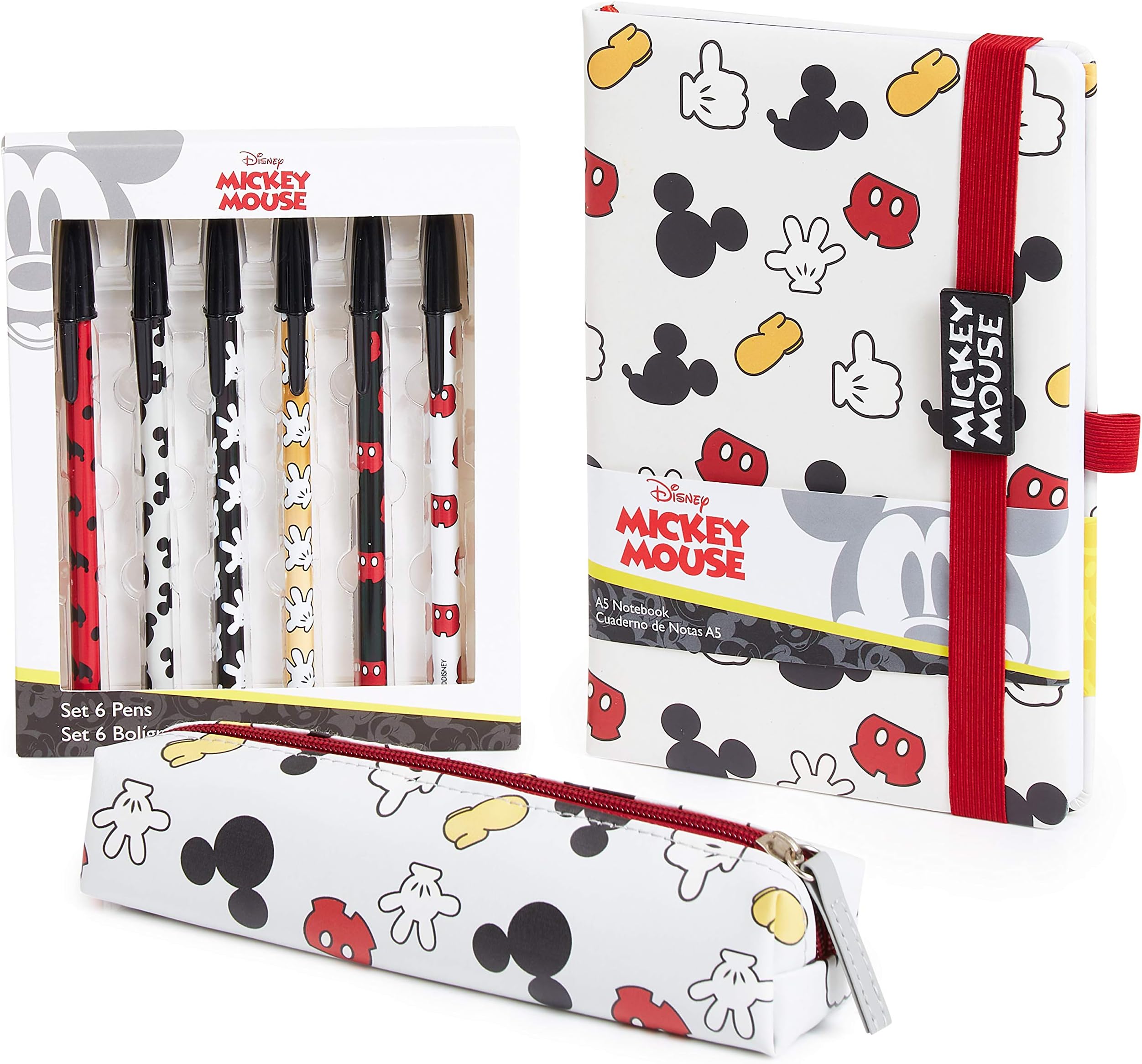 Disney Mickey Mouse Notebook, Kawaii School Supply with A5 Notebook ...