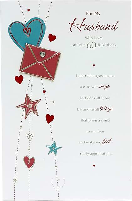 Amazon co uk Husband 60th Birthday Card