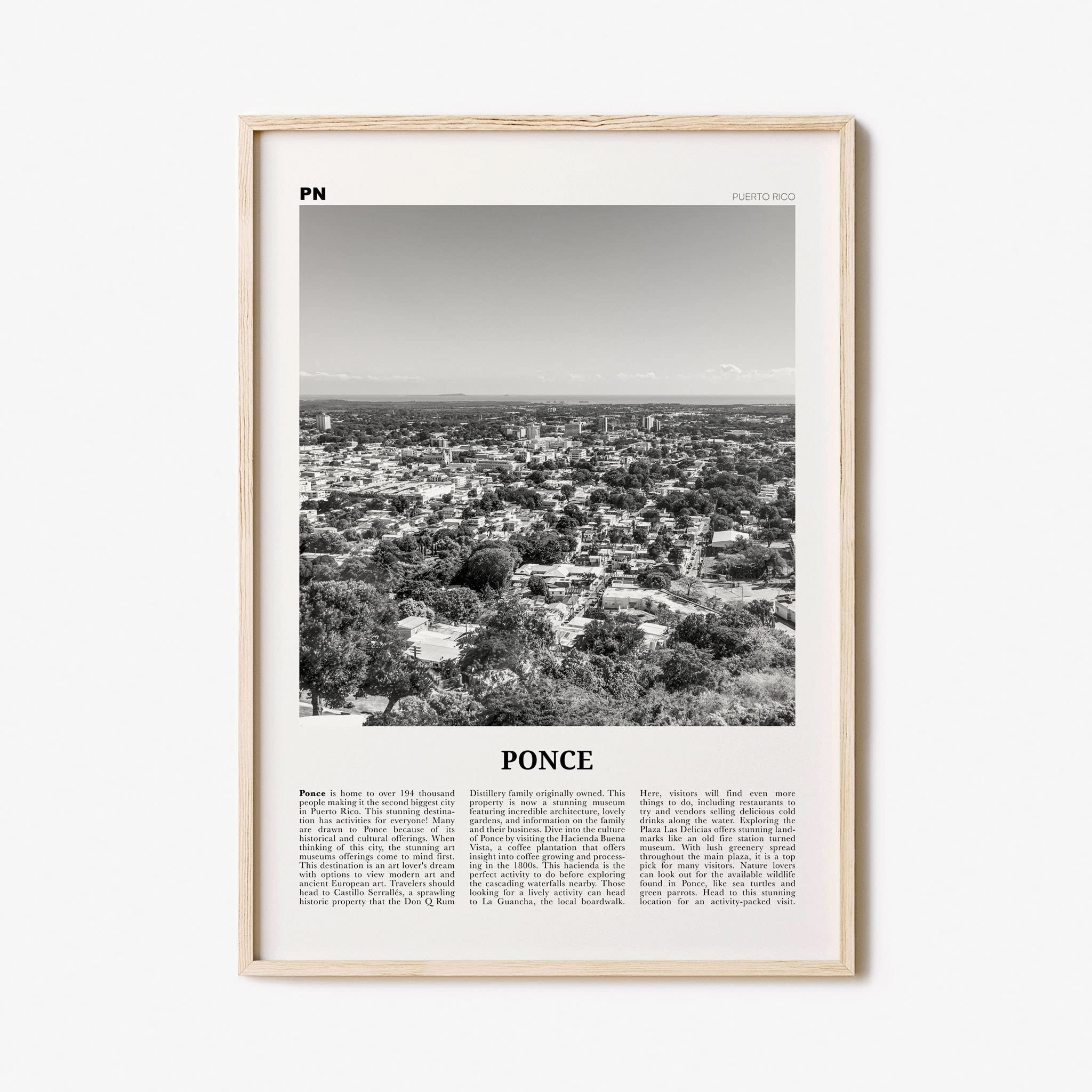 Amazon.com: Ponce Print Black and White, Ponce Wall Art, Ponce Poster ...