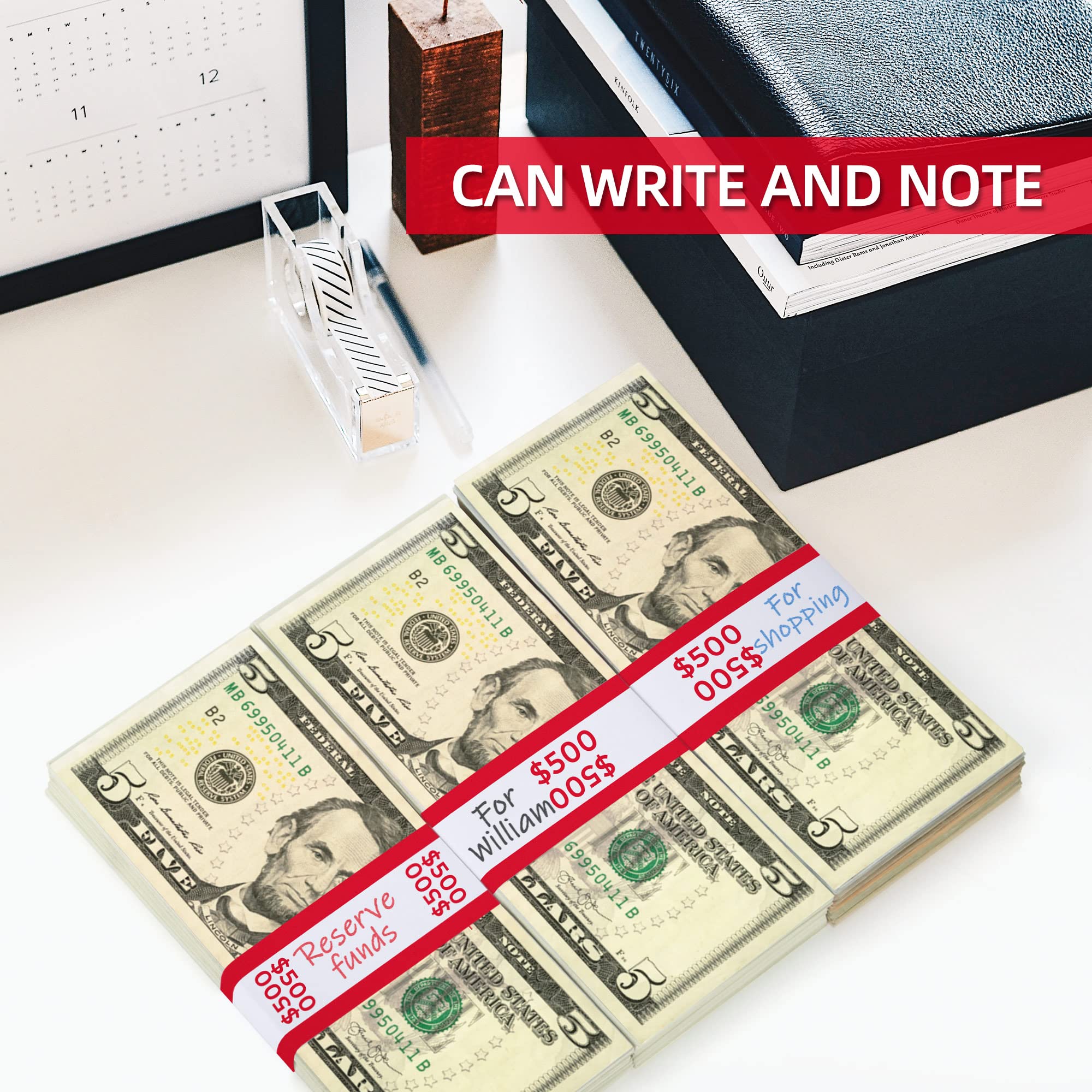 Snapklik.com : Money Bands 550 Pack For Cash Self Adhesive Wrappers For ...