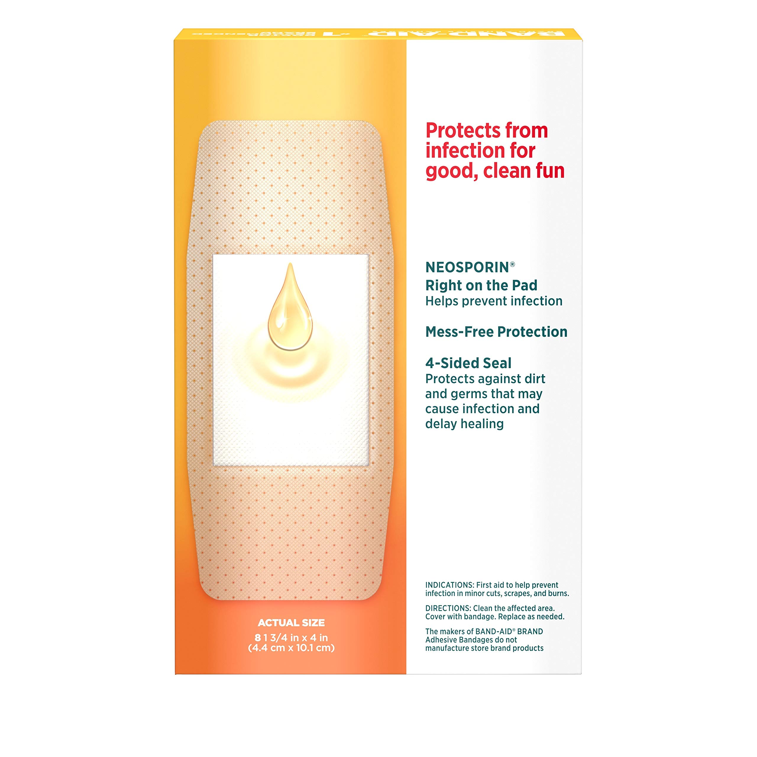 Band-Aid Brand Adhesive Bandages Infection Defense with Neosporin ...