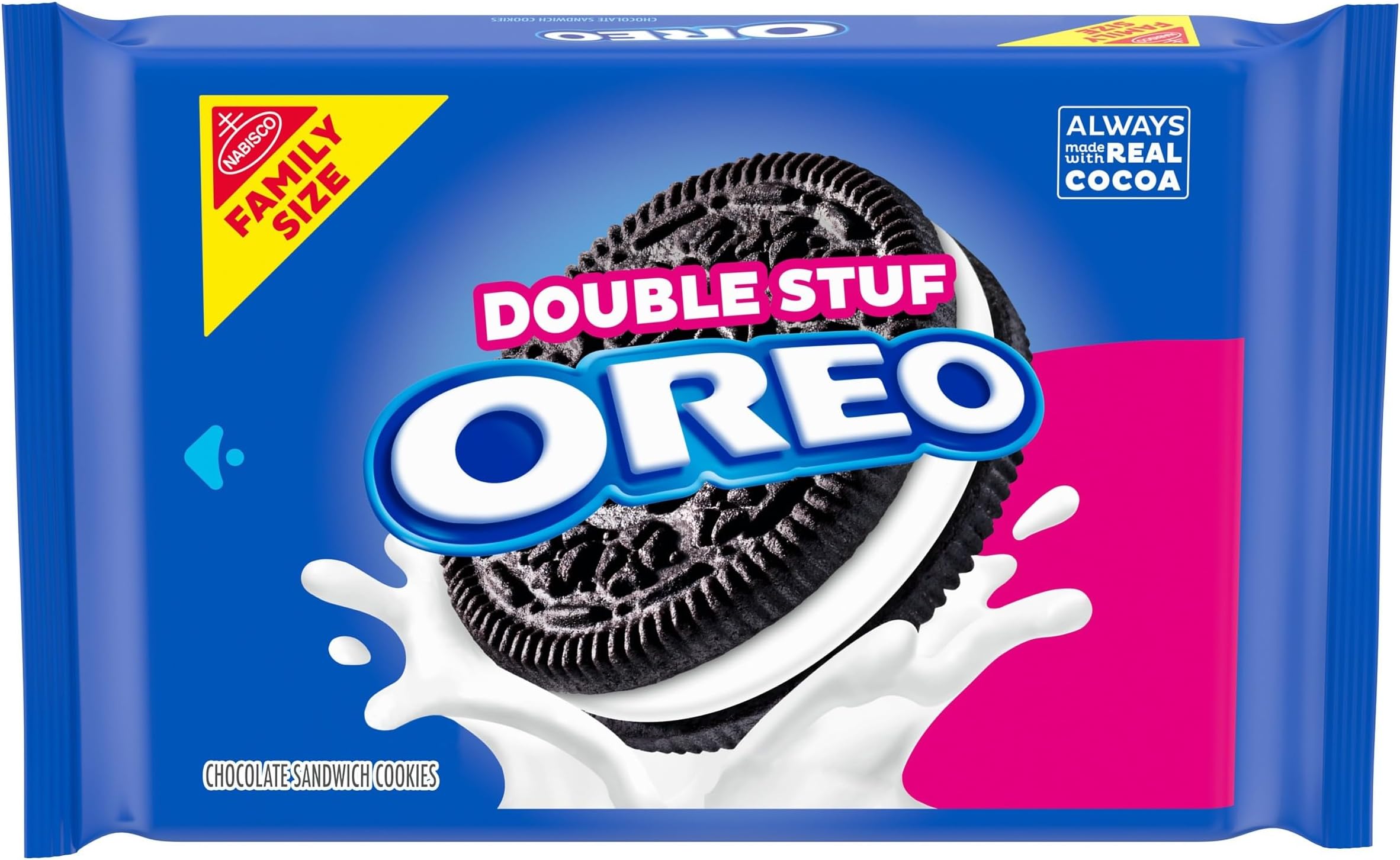 Amazon.com: Oreo Double Stuf Chocolate Sandwich Cookies, Family Size ...