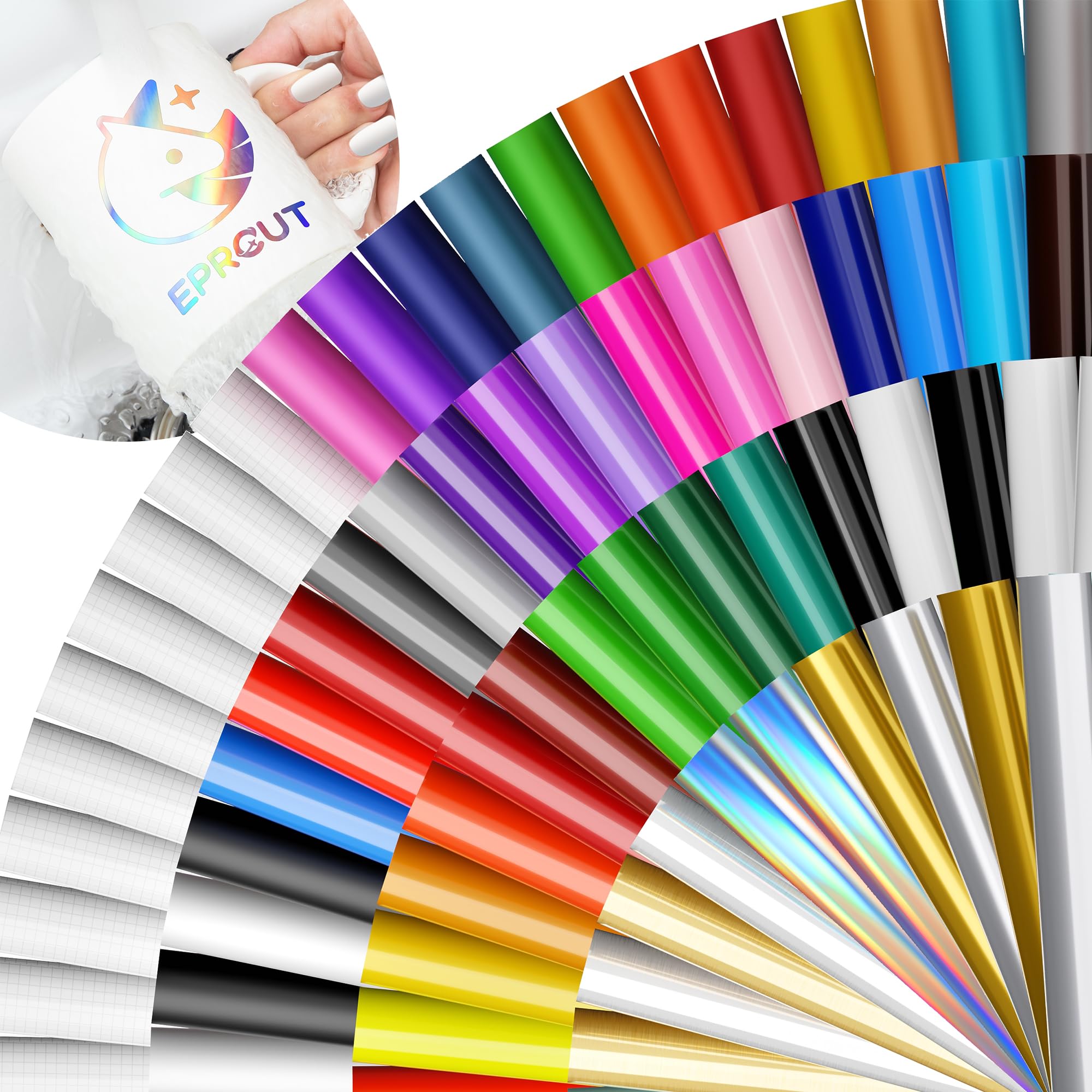 Amazon.com: EPRCUT 12"x12" Permanent Vinyl for Cricut Machines ...