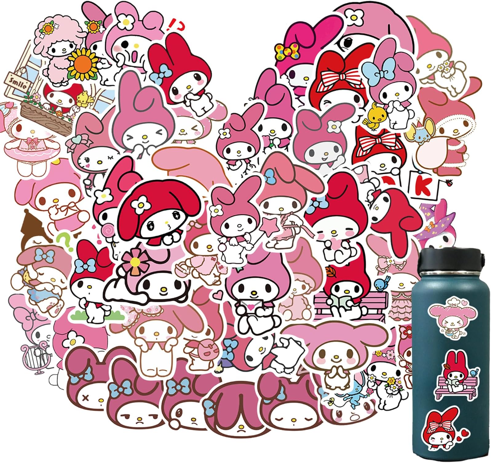 Amazon.com: 50pcs My Melody Stickers Pack 50Pcs, Cute Stickers for Kids ...