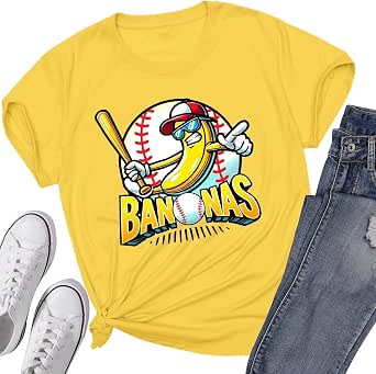Amazon.com: Women Baseball Shirt Funny Baseball Fan Shirts Baseball ...