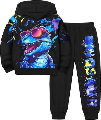 Amazon.com: TyeSmo Toddler Boy Clothes Dinosaur Printed Hoodies Toddler ...