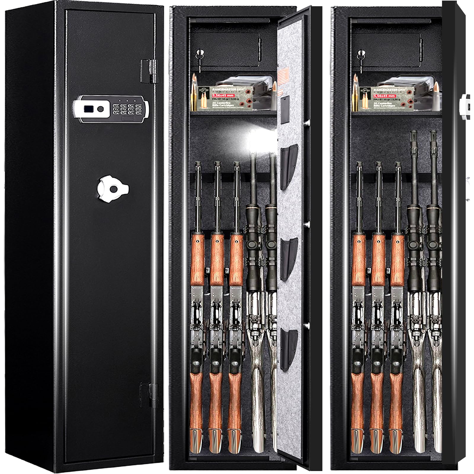Snapklik.com : Fandon 5-6 Gun Rifle Safe, Gun Safes For Home Rifles And ...