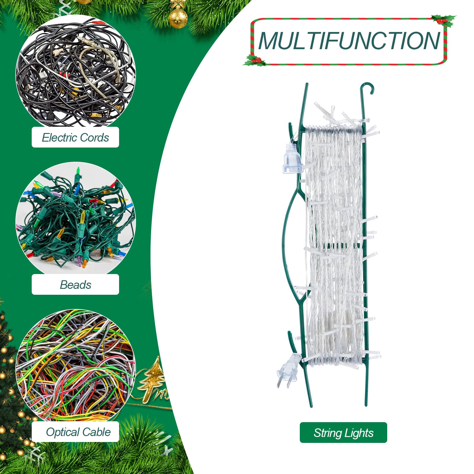 Snapklik.com : CINPIUN 12 Pcs Christmas Light Storage Holder 18 Inch ...