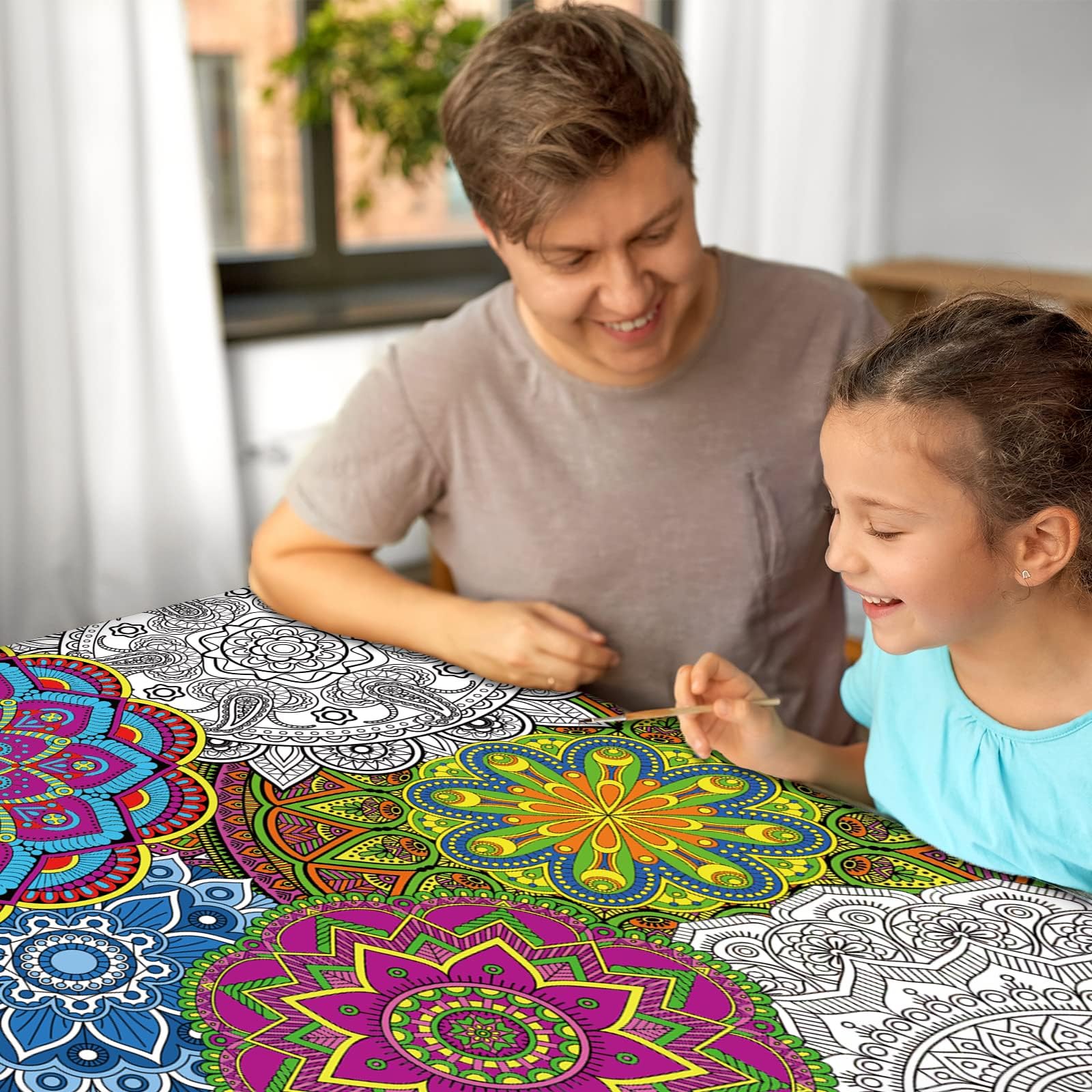 Snapklik.com : 2 Pack Giant Mandala Coloring Posters 39" X 26" Jumbo ...