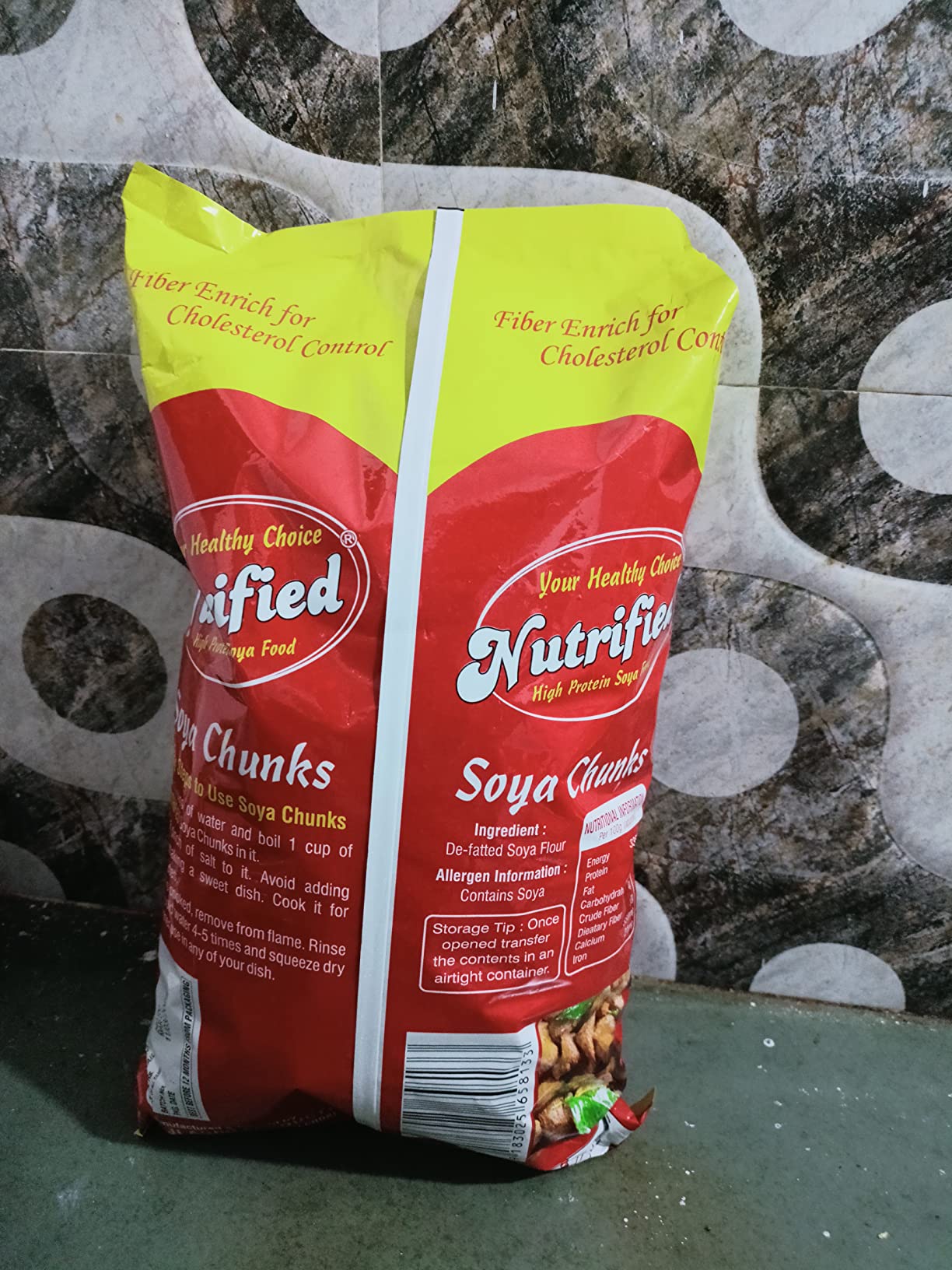 NUTRIFIED Vegetarian Soya Chunks Vegetarian High Protein Soyabeans Substitute Easy To Use In ...