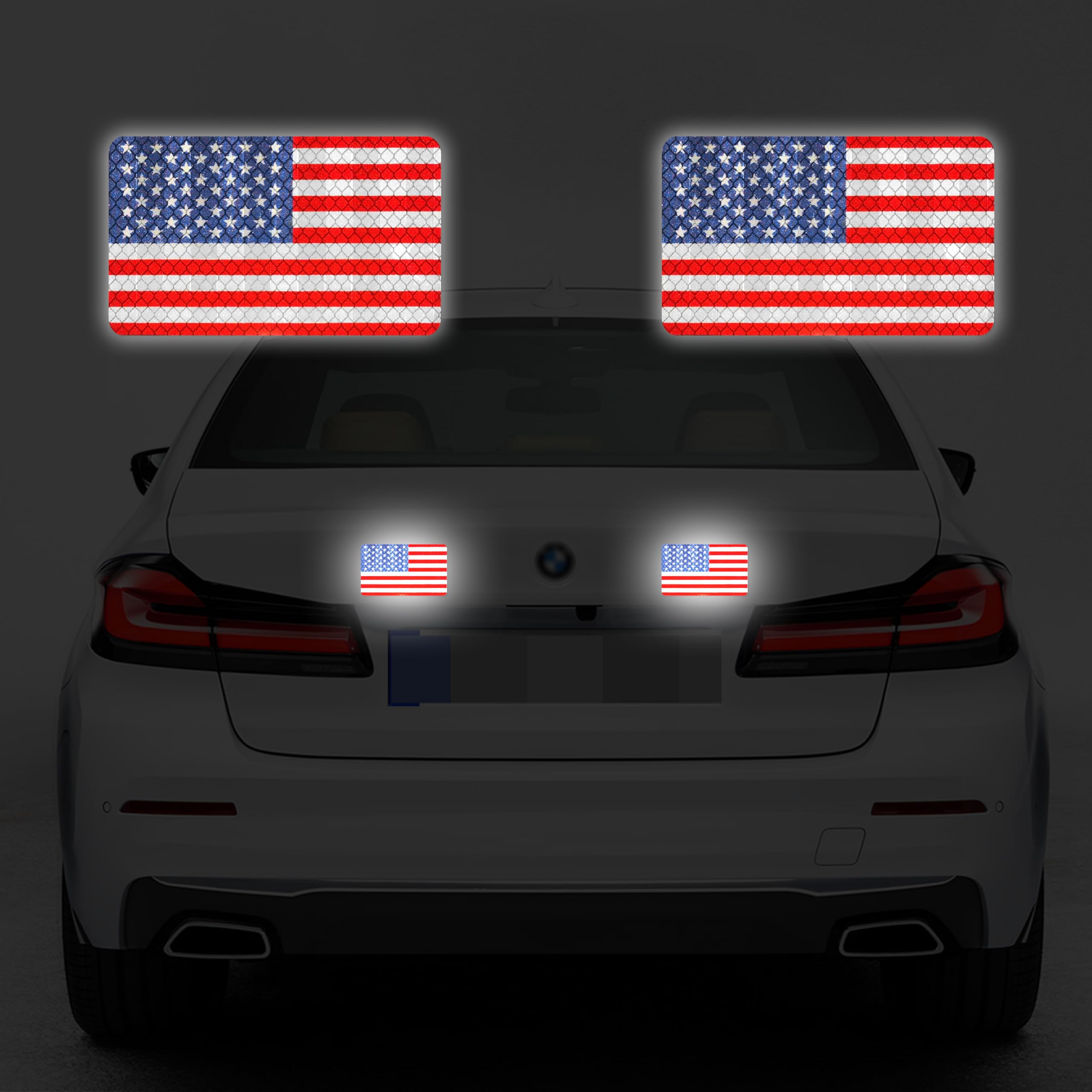 American Flag Magnetic Bumper Stickers Thin Green Line American Flag
