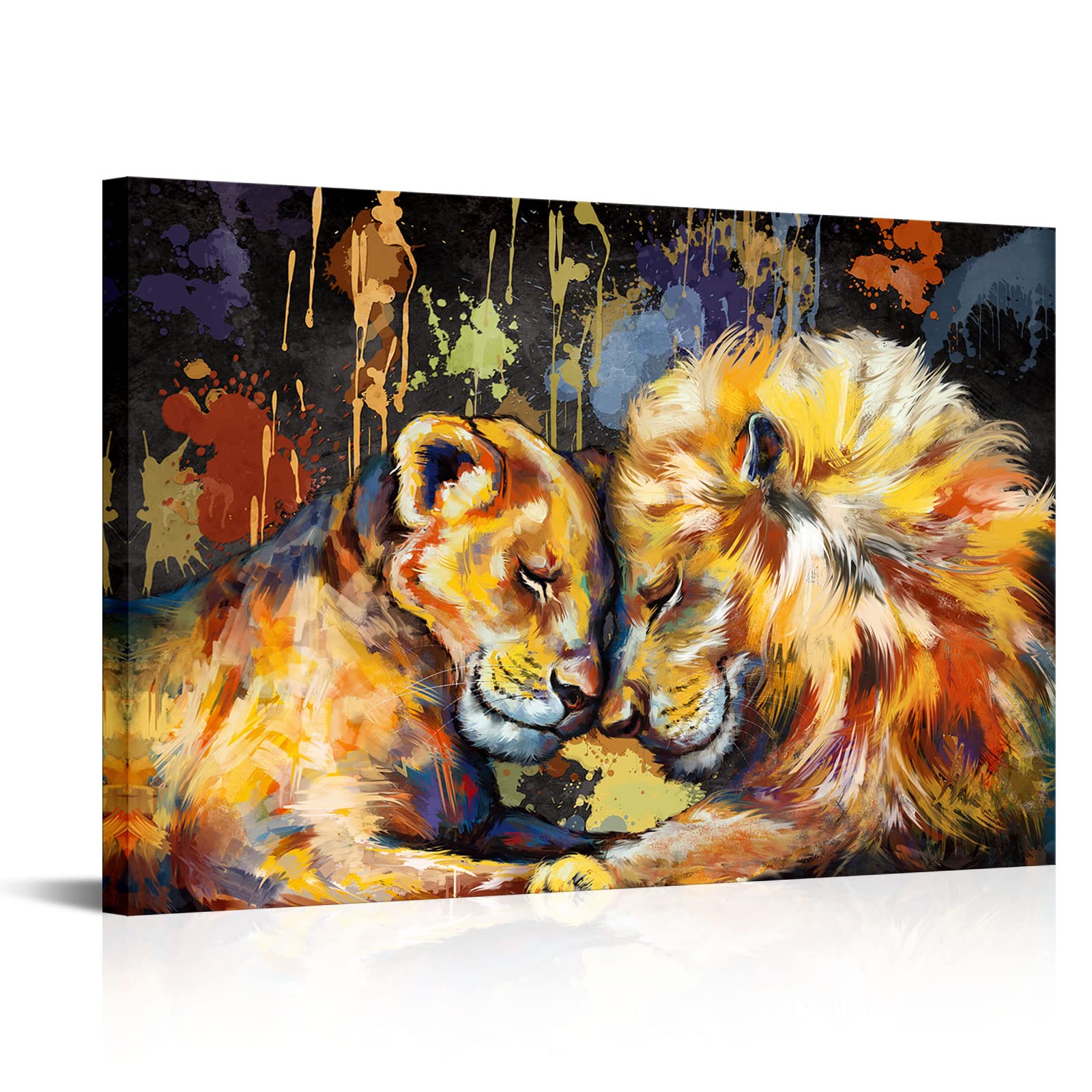 Abstract Lioness Painting