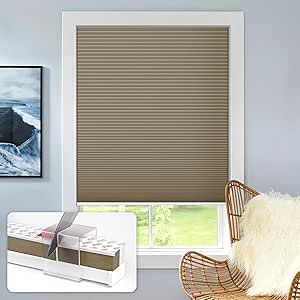 Amazon.com: LazBlinds No Tools No Drill Cordless Cellular Shades, Trim ...