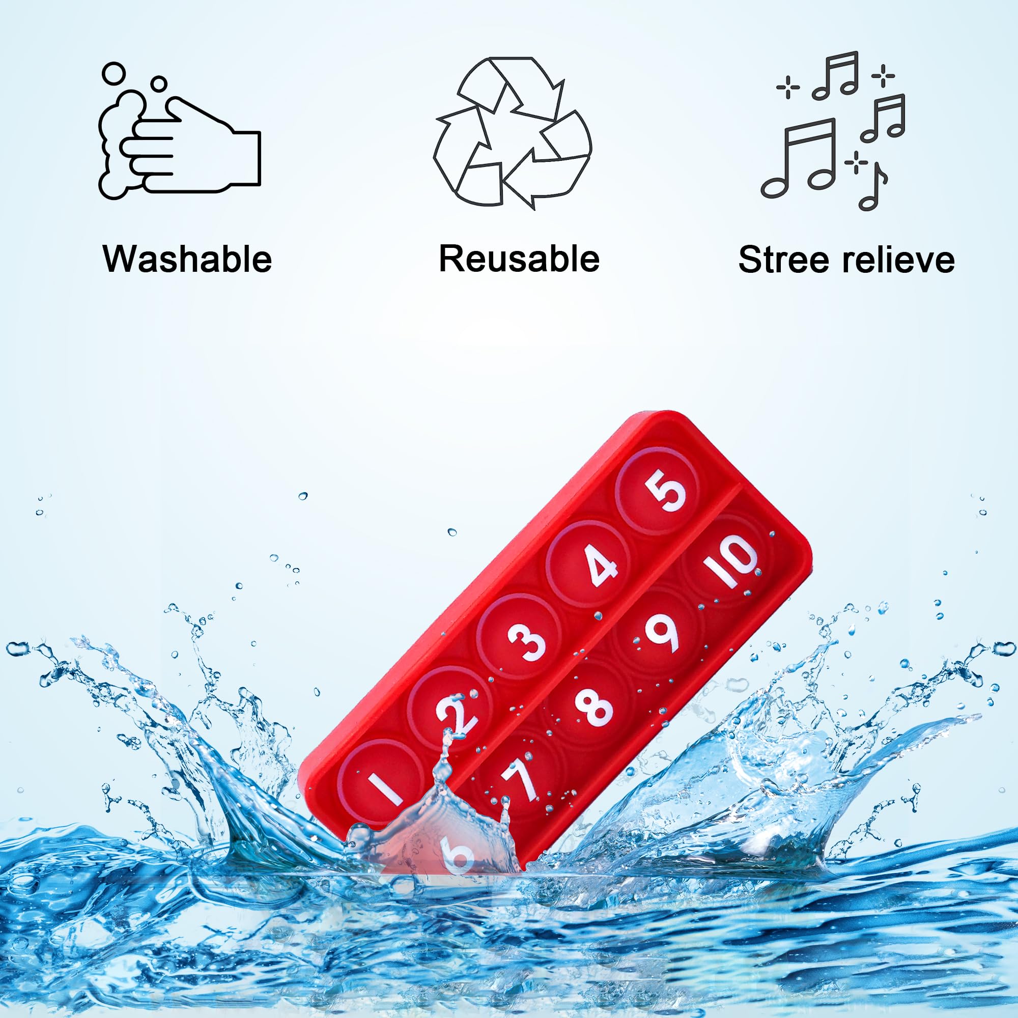 Snapklik.com : Ten Frame Pop Math Manipulatives - Set Of 6 Silicone ...