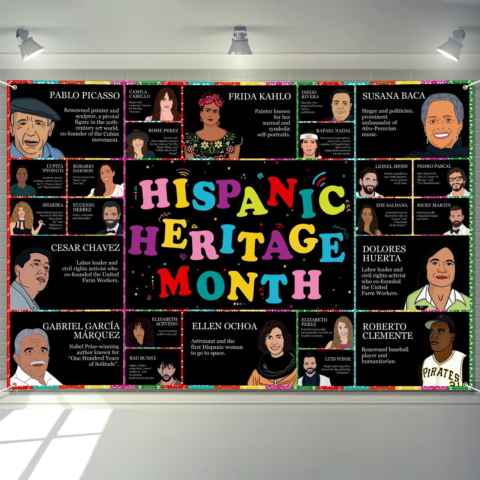 Amazon.com: Hispanic Heritage Month Backdrop Banner Decorations ...