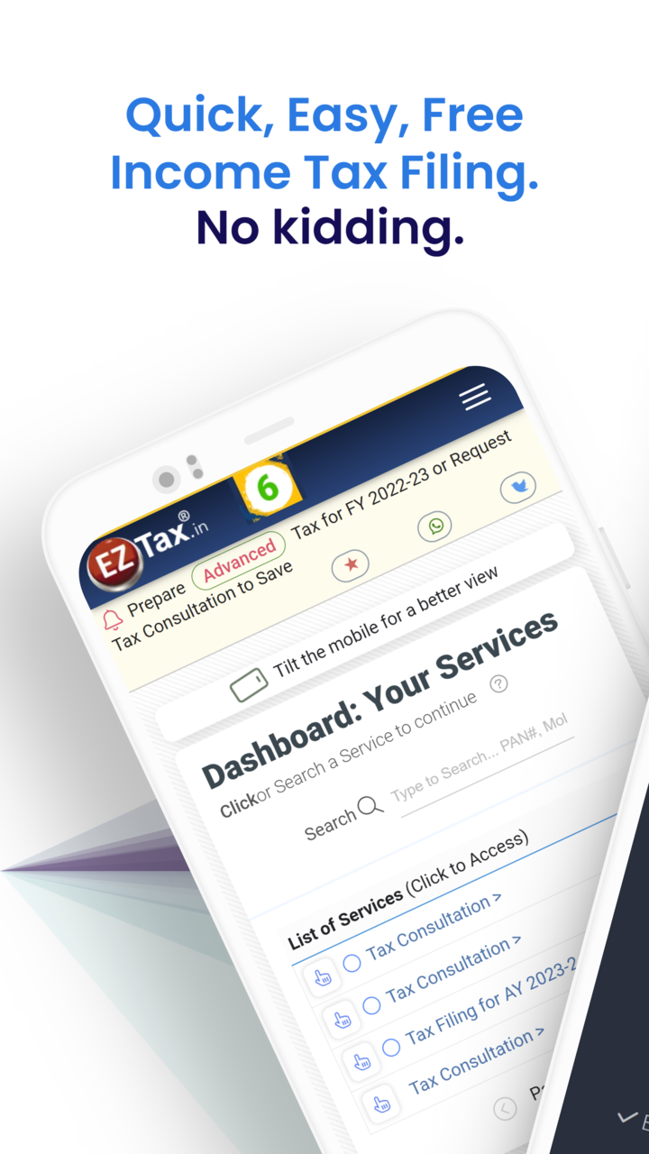 100% Free Income Tax Return, ITR e-Filing App. #1 Savings with Tax ...