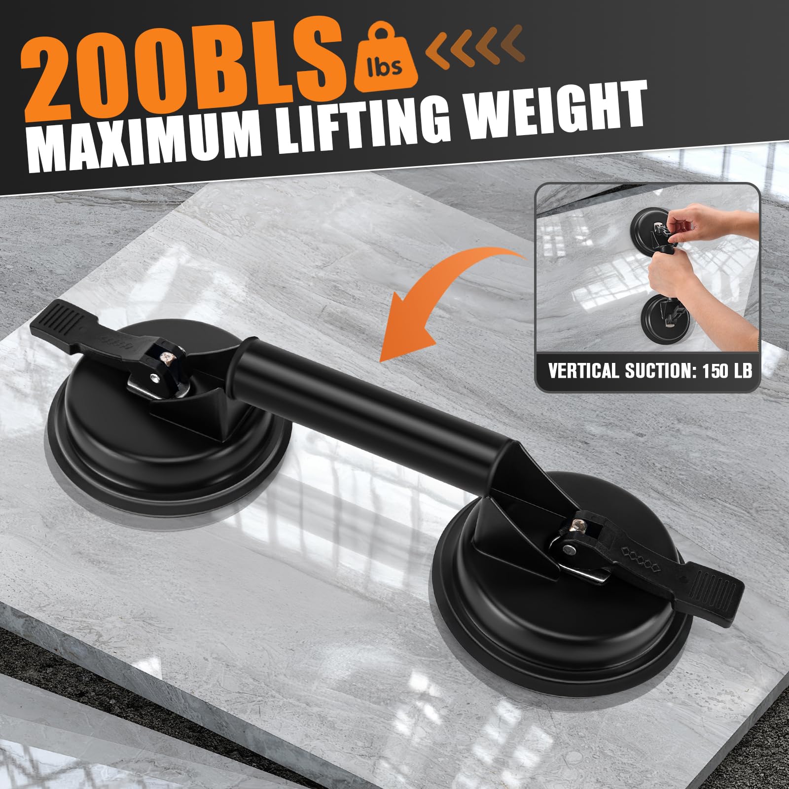 Snapklik.com : Floor Gap Fixer Tool, Glass Suction Cups,Heavy Duty ...