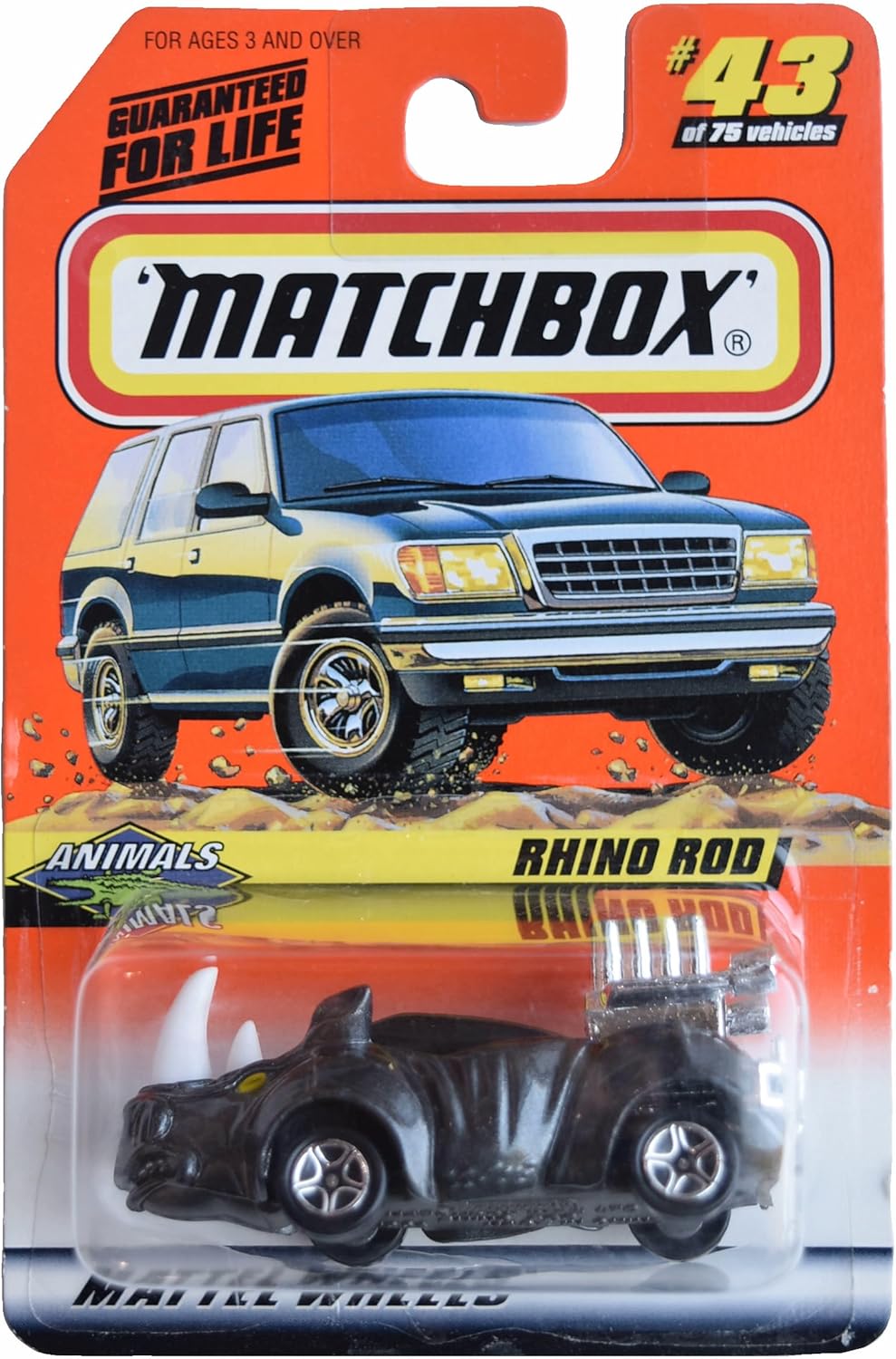Amazon.com: Matchbox Rhino Rod, Animals [Gray] #43 : Toys & Games