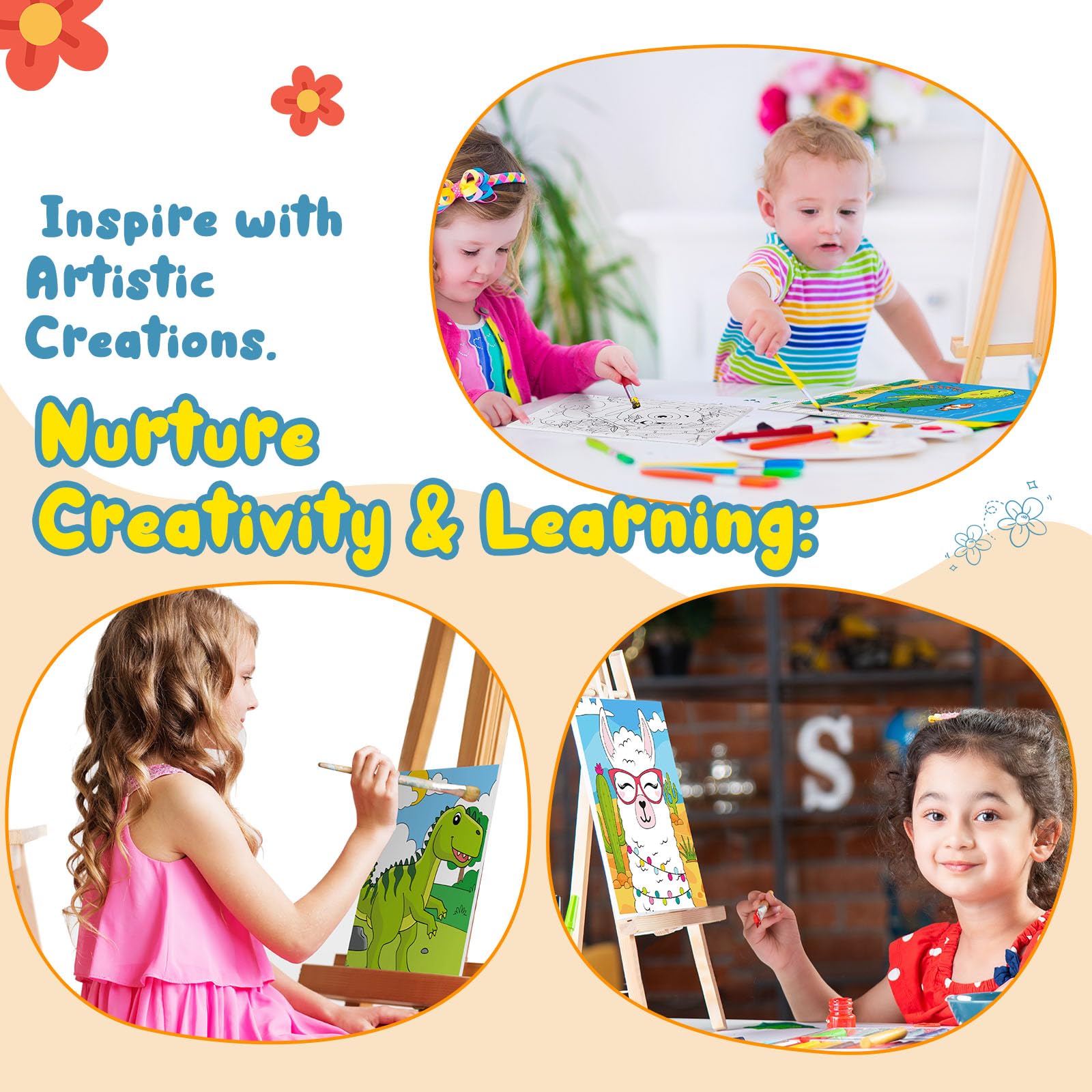 Snapklik.com : Ctosree 12 Pcs Pre Drawn Canvas For Painting For Boys ...