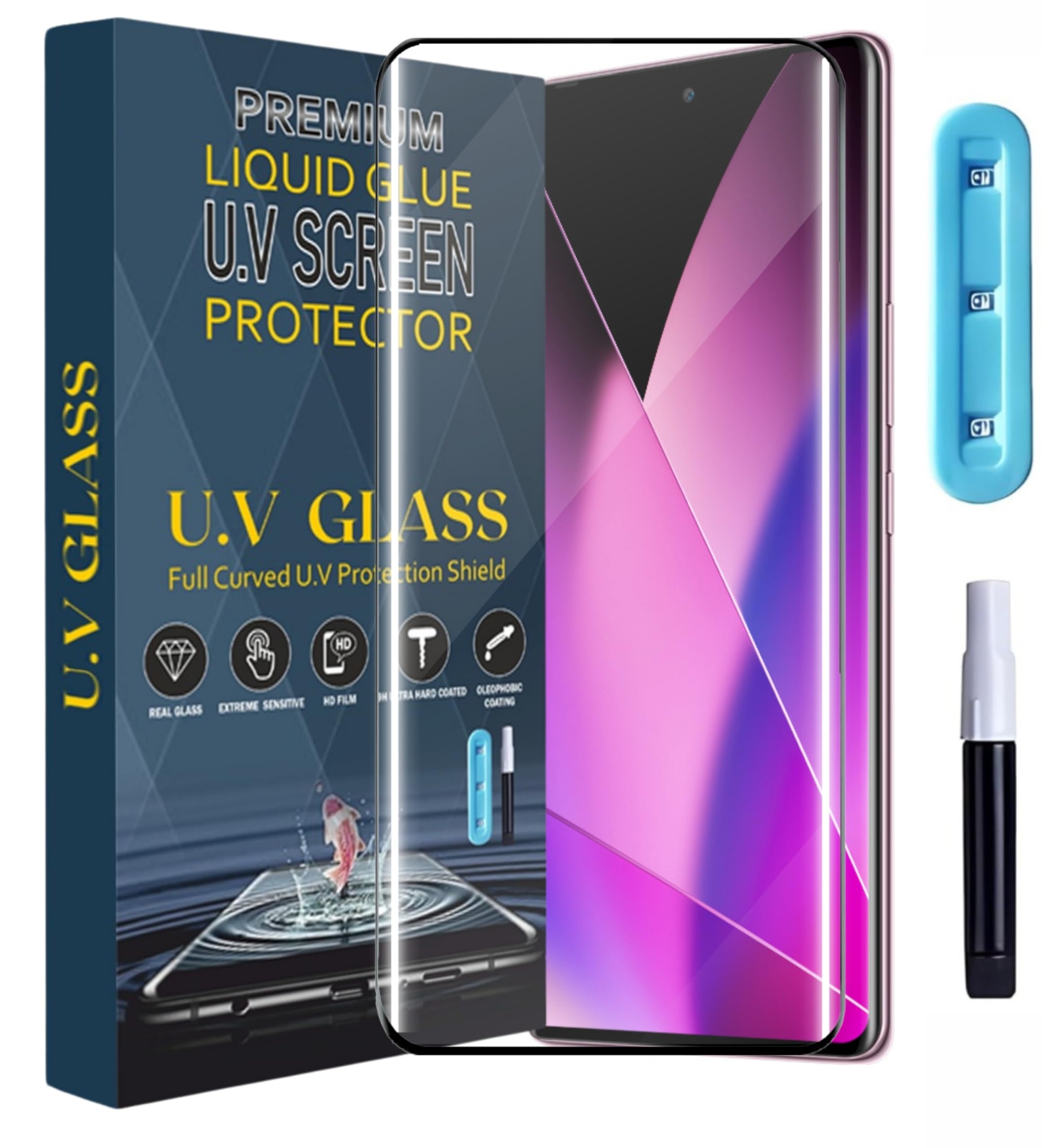 Designerz hub® OnePlus 13 5G Tempered Glass | 9H Full Glue UV Curved ...