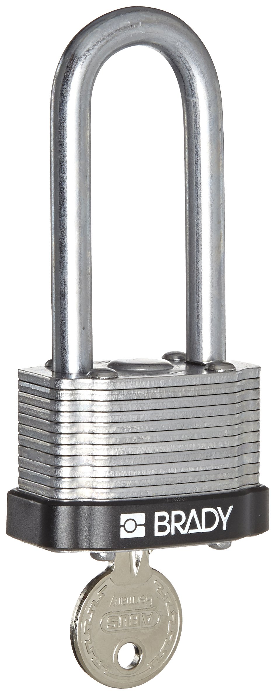 Brady 118971 Black, Key Retaining Steel PadLock - 2" Shackle - Keyed ...