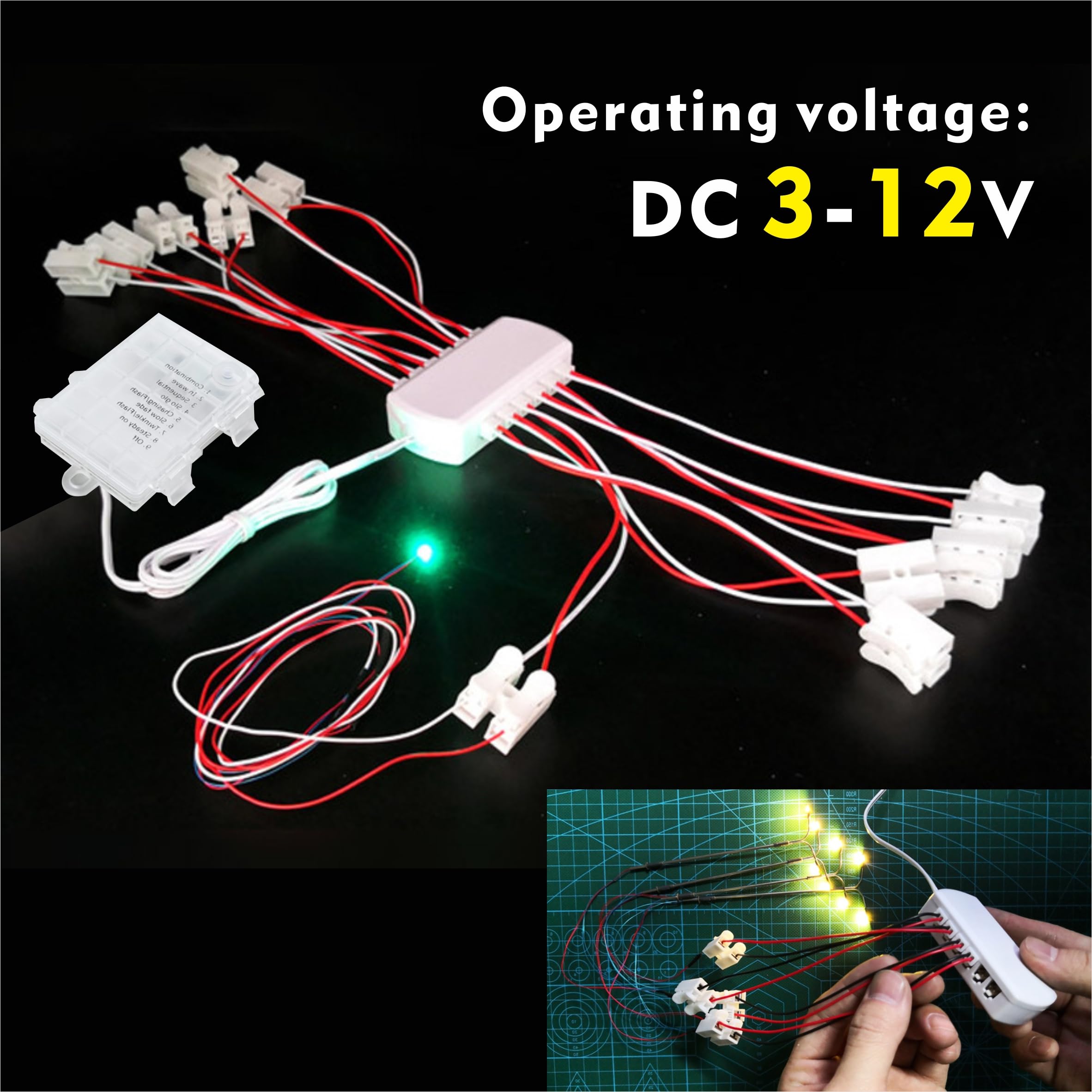 Snapklik.com : 3-12V 12Ports Female Plug Junction Box