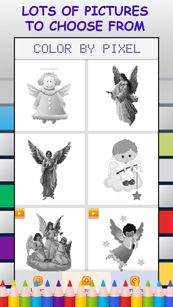 Angels Color by Number - FREE Pixel Art Game - Coloring Book Pages ...