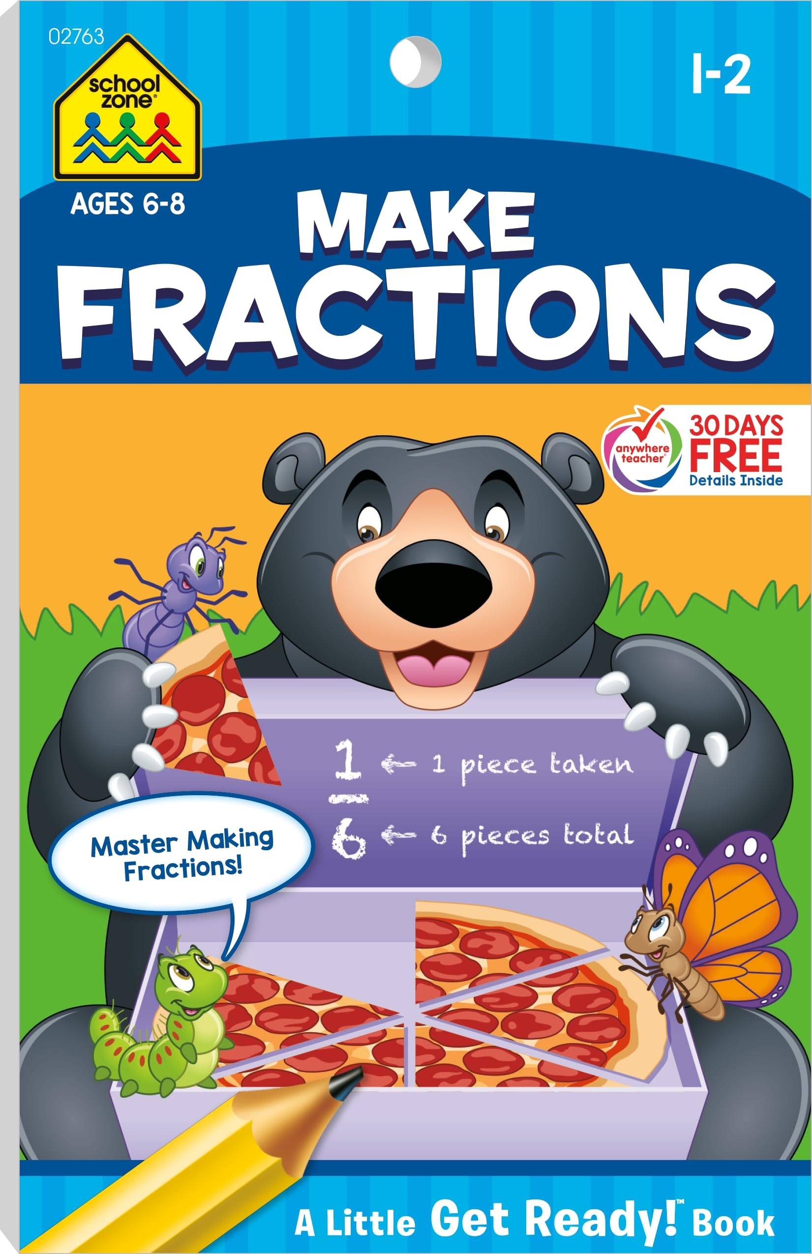 Snapklik.com : School Zone Make Fractions Workbook: 48 Pages, 1st Grade ...