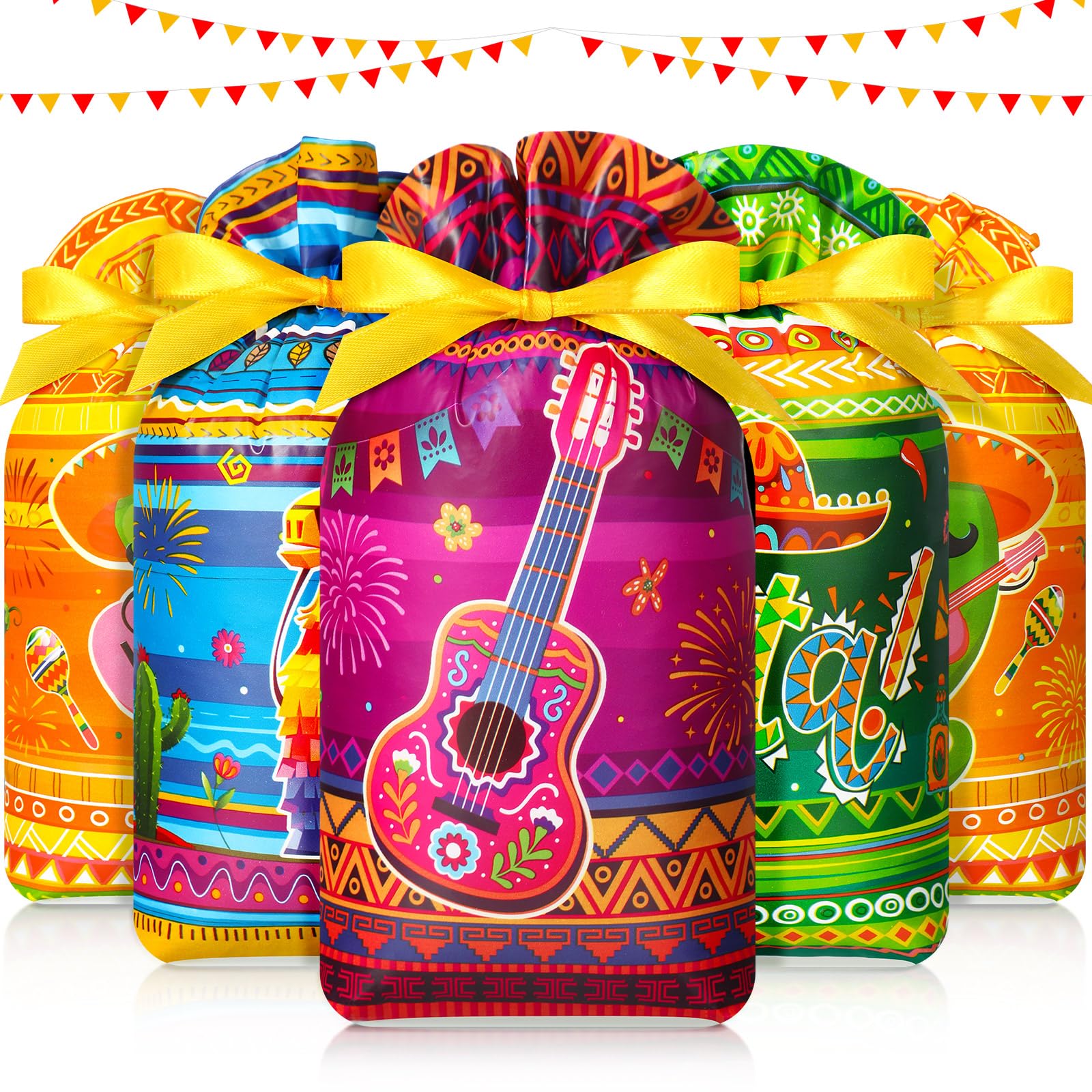 Snapklik.com : 50 Pcs Mexican Fiesta Party Favor Bags Fiesta Cinco De ...