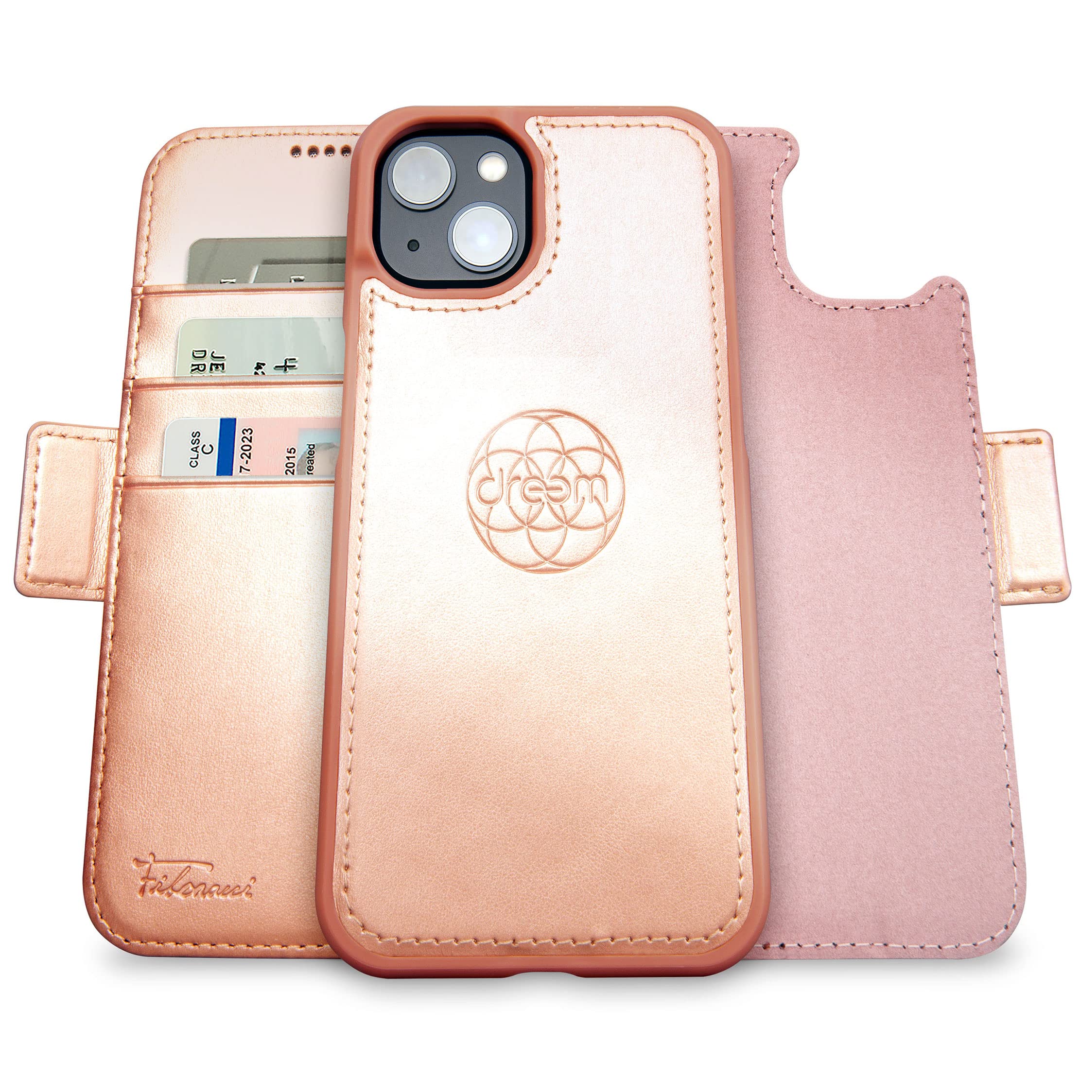 Amazon.com: Dreem Fibonacci Compatible with iPhone 14 Wallet case / 2-in-1 Shockproof case and ...