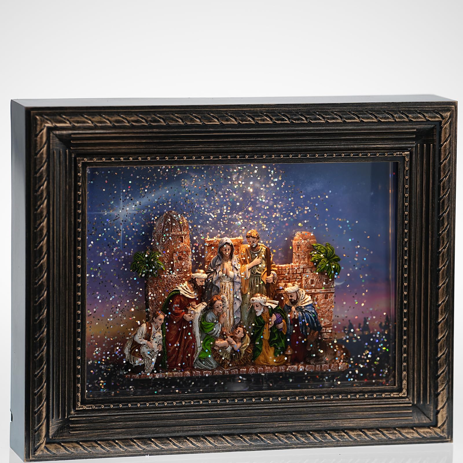 Amazon.com: Nativity Christmas Snow Globes, Nativity Scene Indoor ...