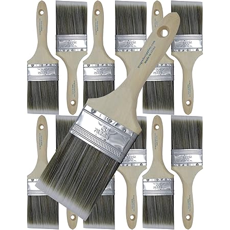 Amazon.com: ZOENHOU 10 Pieces 3 Inch Paint Brush, Paintbrush Set, Paint ...