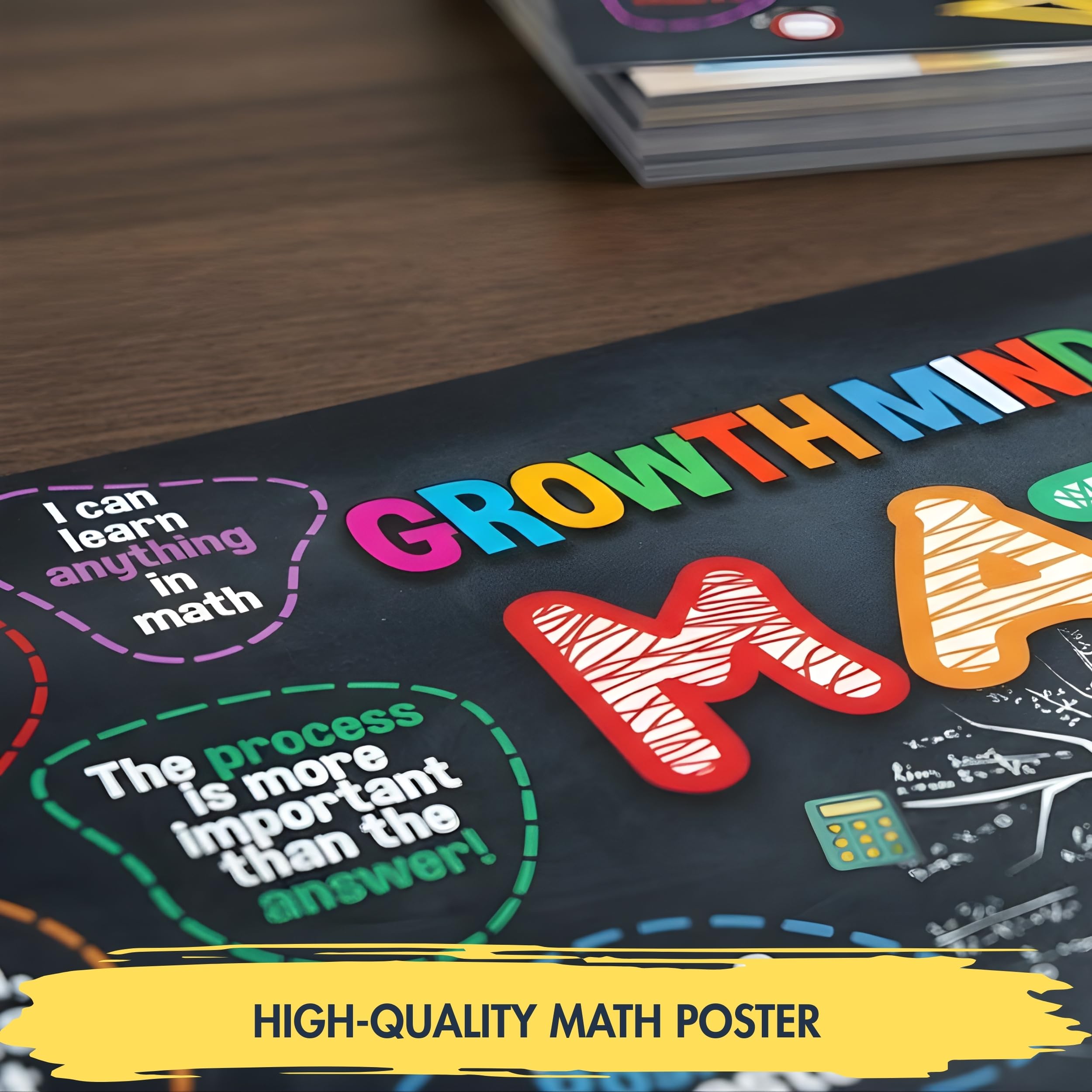 Snapklik.com : ADOGEO Growth Mindset Math Poster - Inspirational Quote ...