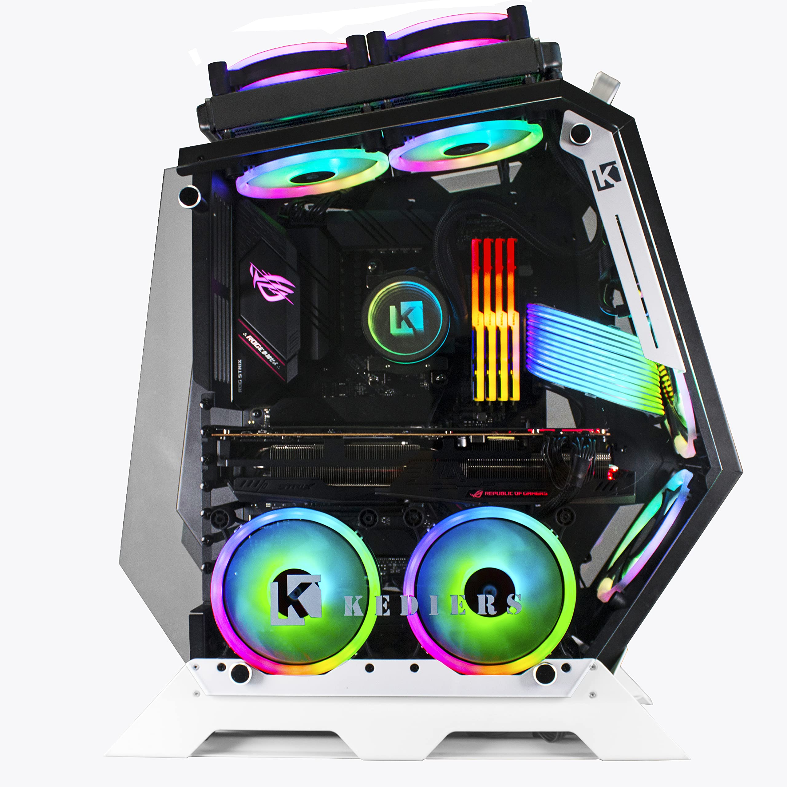 KEDIERS Computer Case PC Gaming Case ATX Mid Tower Open Case - USB3.0 ...