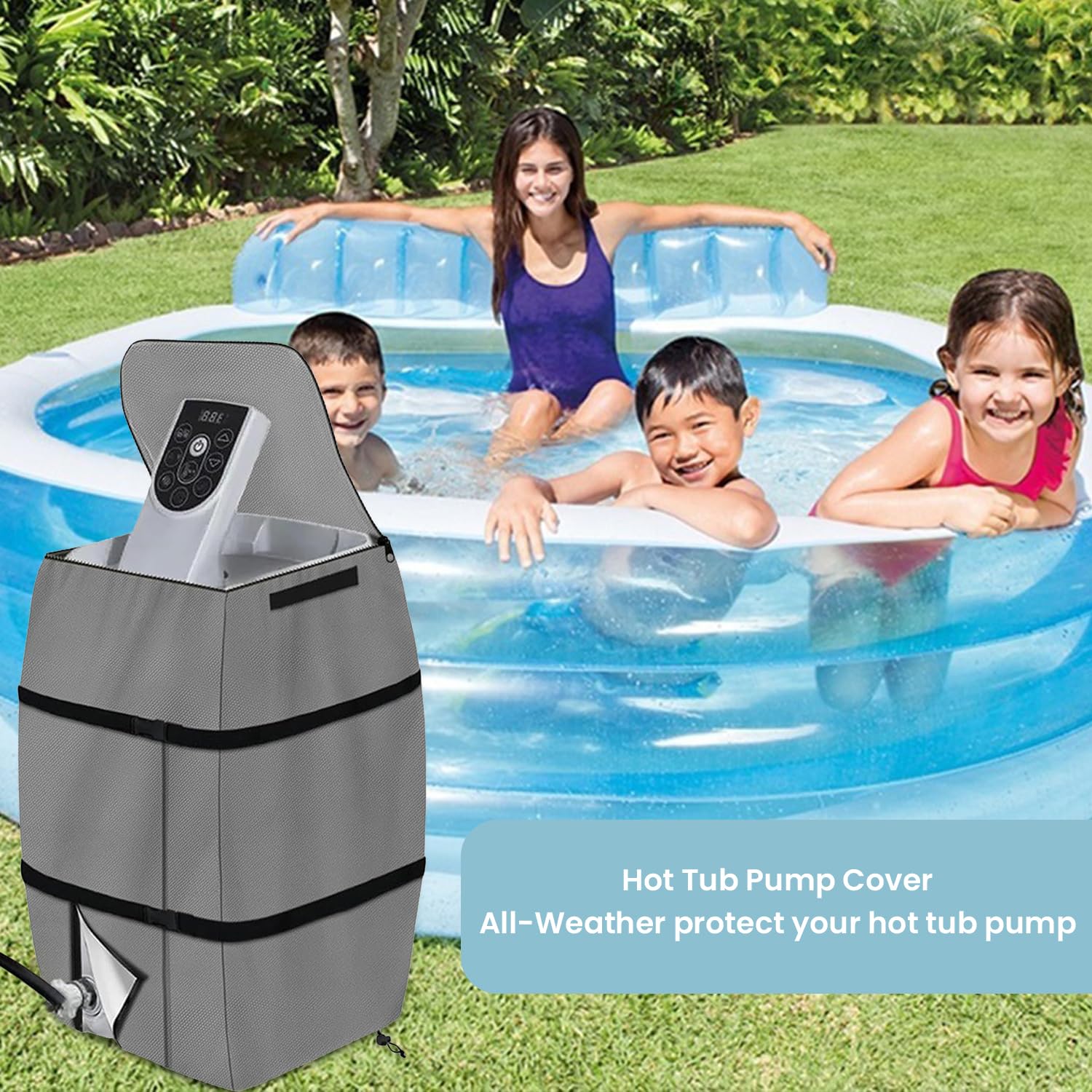Spa Gonflable Cover, Insulated Lazy Spa Heater Pump Cover, Waterproof ...