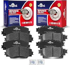 Amazon.com: YXPCARS Front and Rear Ceramic Disc Brake Pads Set ...