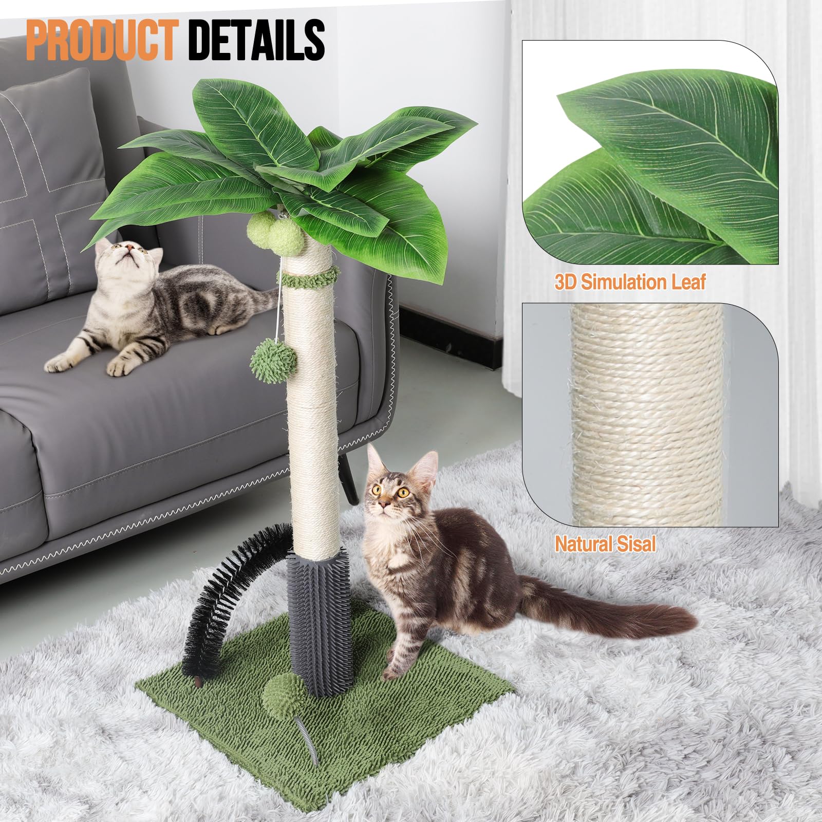 Snapklik.com : Topmart 29.5” Tall Cat Scratching Post For Large Indoor ...