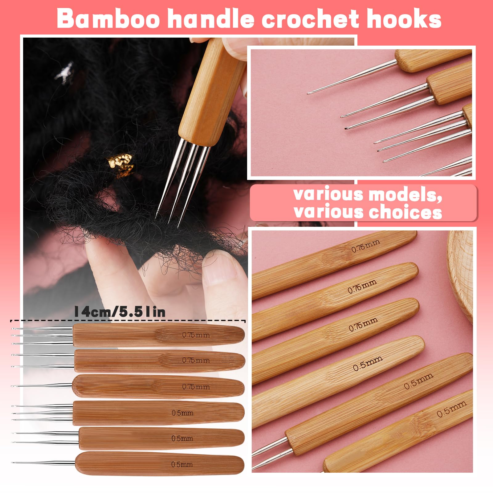 Snapklik.com : Dreadlock Crochet Hook, 48 Pcs Dreadlock Crochet Hook ...