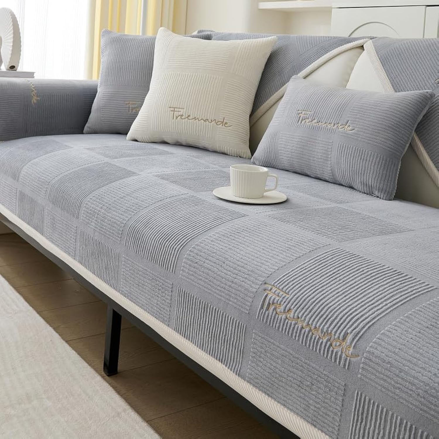 Soft Milk Fleece Sofa Covers Washable - New Sofa Cushion Covers, Non ...