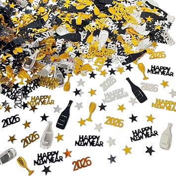 Amazon.com: WEIKA, Happy New Year Confetti New Years Eve Party Confetti ...
