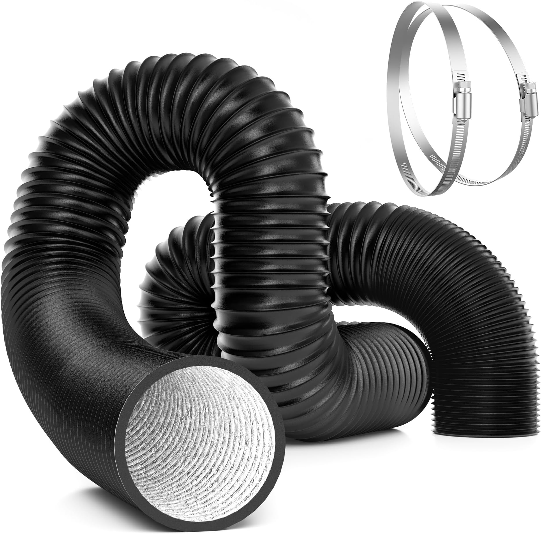 Rubber-Cal Tuyau de ventilation flexible isolé HVAC, 15,2 cm x 7,6 m ...